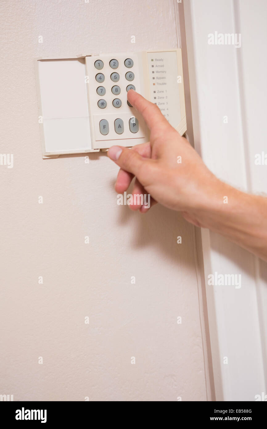 Close up of finger and security Stock Photo - Alamy