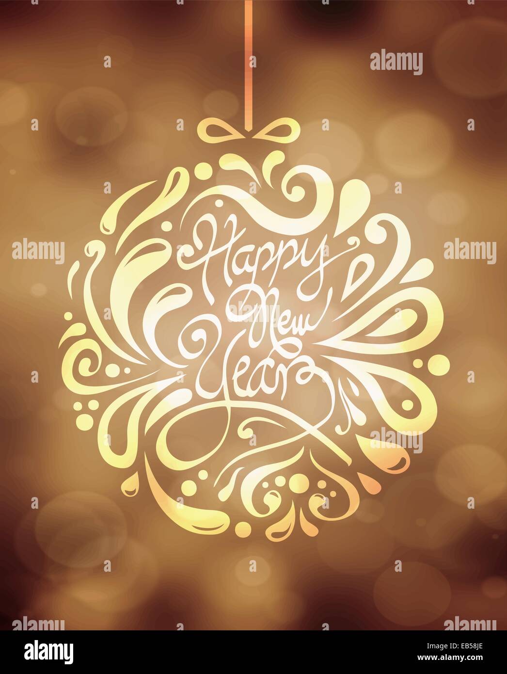 Stylish happy new year design Stock Vector Image & Art - Alamy