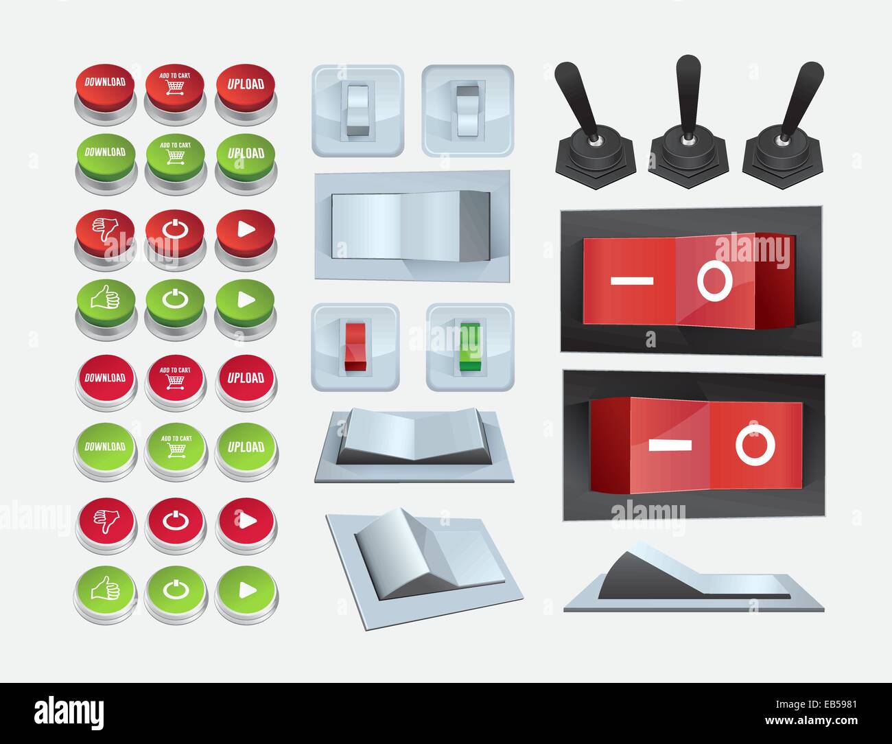 Thumb lever Stock Vector Images - Alamy