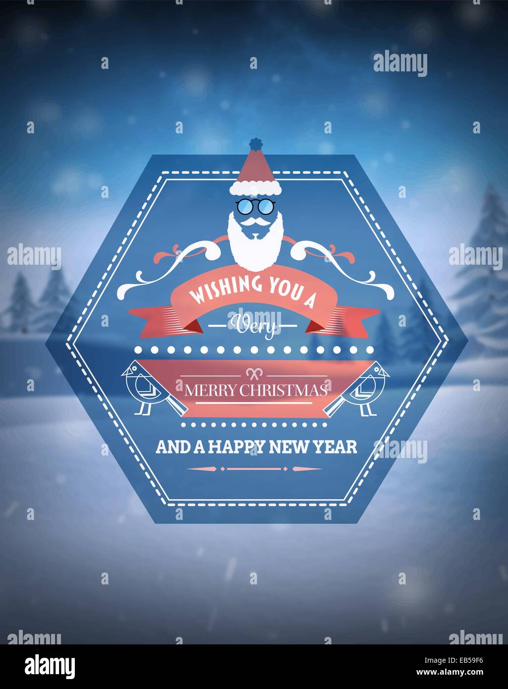 Snowy winter scene christmas Stock Vector Images - Alamy