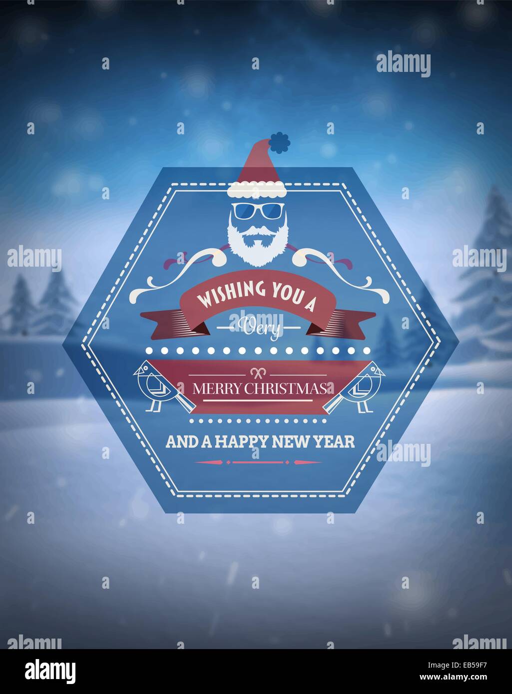 Snowy winter scene christmas Stock Vector Images - Alamy