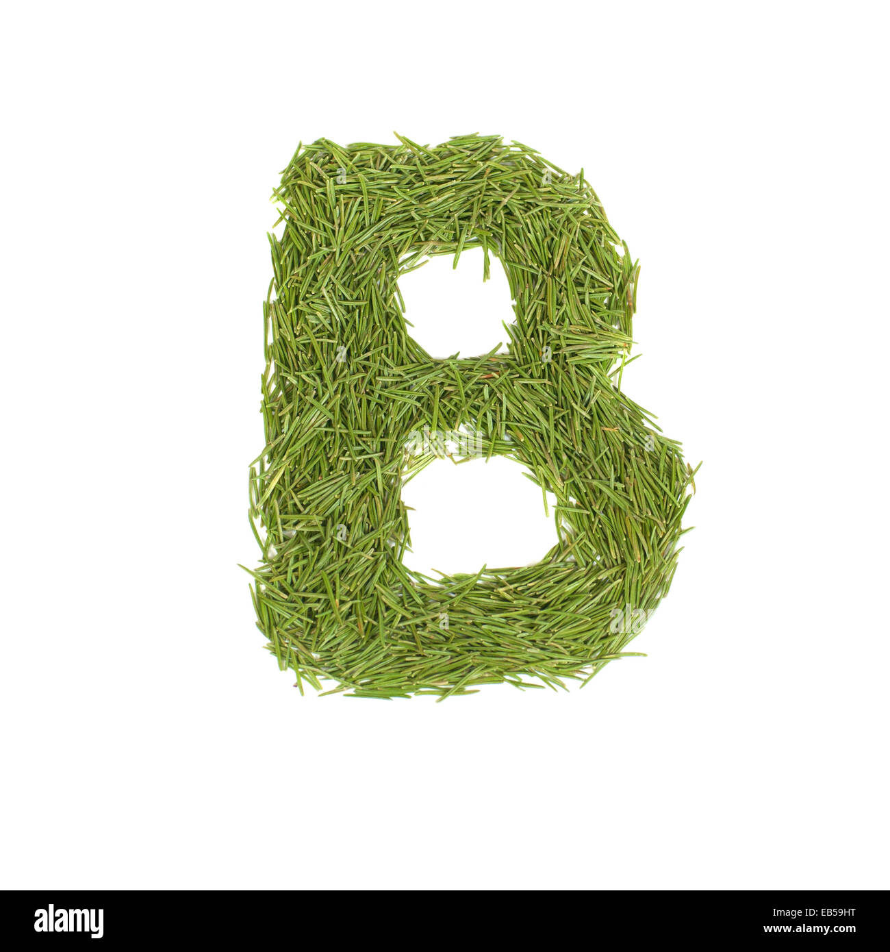 Green alphabet, letter B isolated on white Stock Photo - Alamy