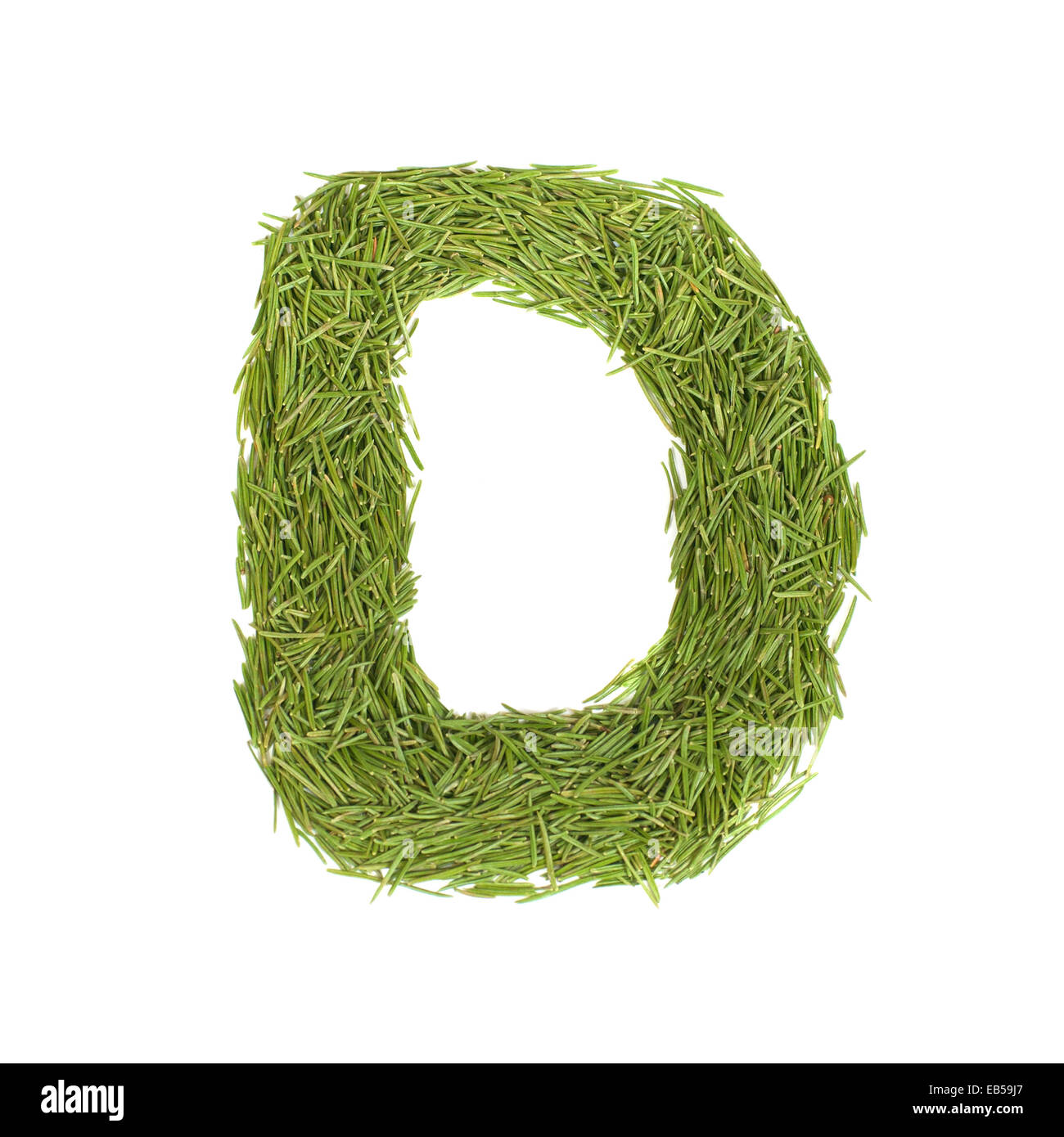 Green alphabet, letter D isolated on white Stock Photo - Alamy