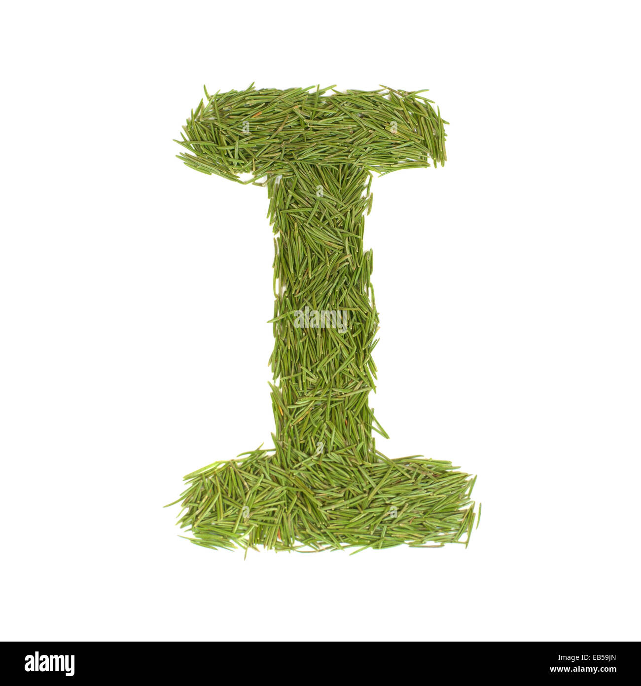 Green alphabet, letter I isolated on white Stock Photo - Alamy