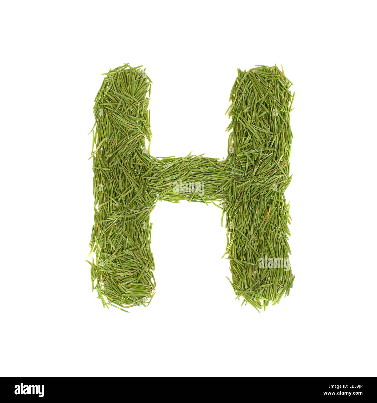 Green alphabet, letter H isolated on white Stock Photo - Alamy
