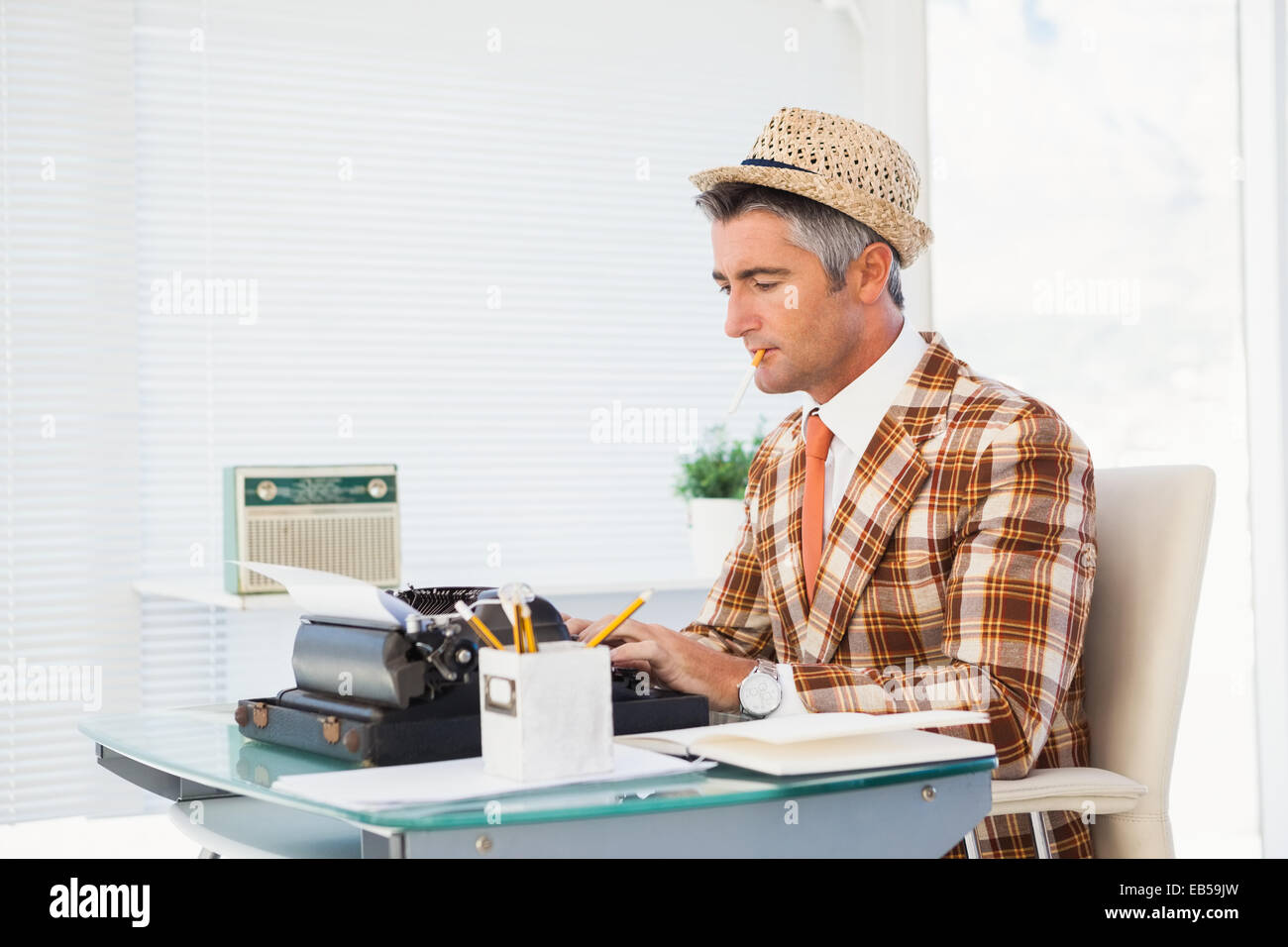 Old typewriter hat hi-res stock photography and images - Alamy