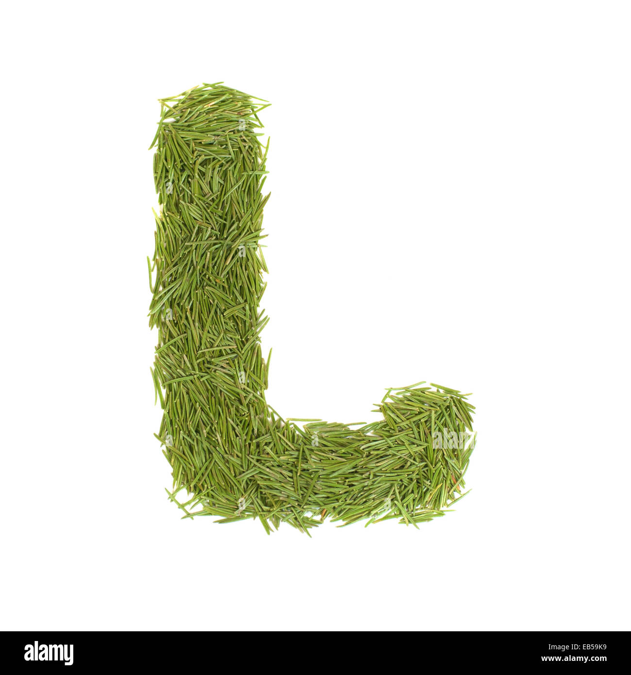 Green alphabet, letter L isolated on white Stock Photo - Alamy