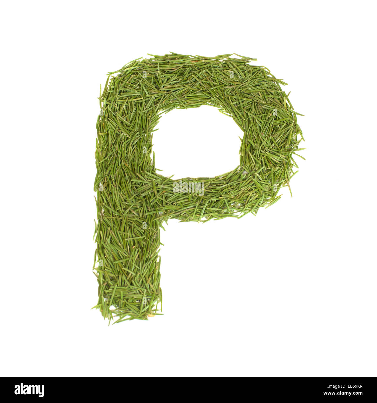 Green alphabet, letter P isolated on white Stock Photo - Alamy