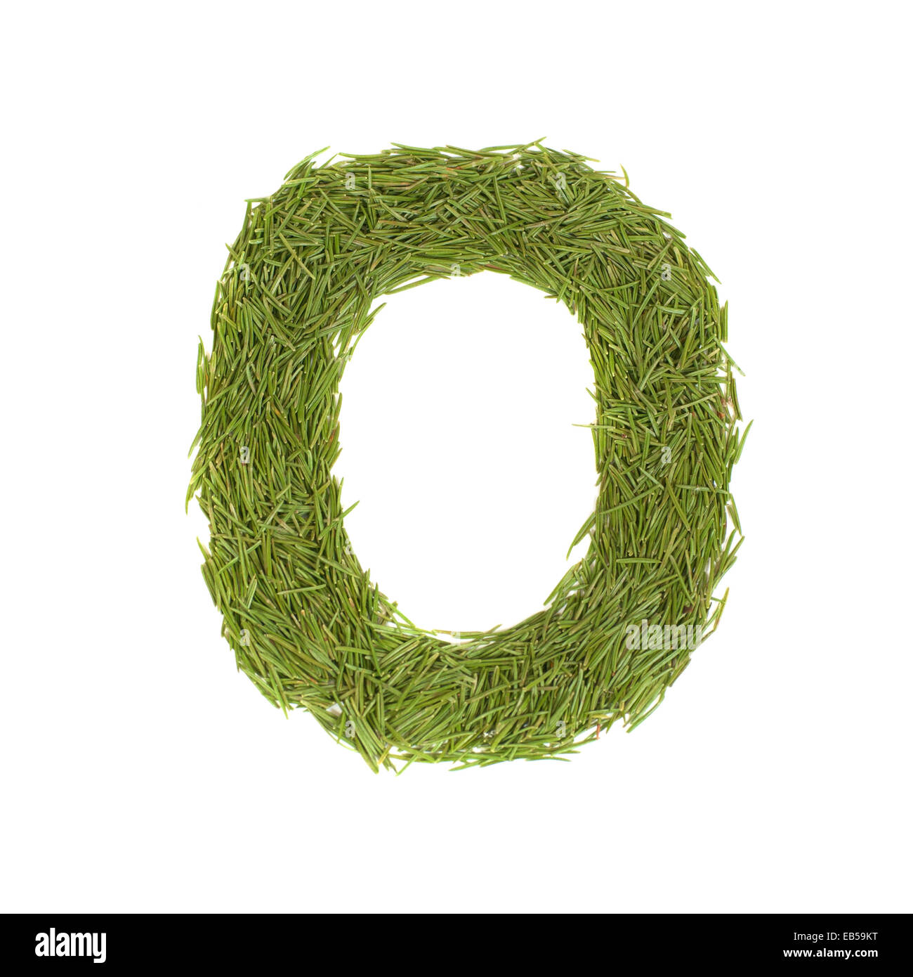 Green alphabet, letter O isolated on white Stock Photo - Alamy