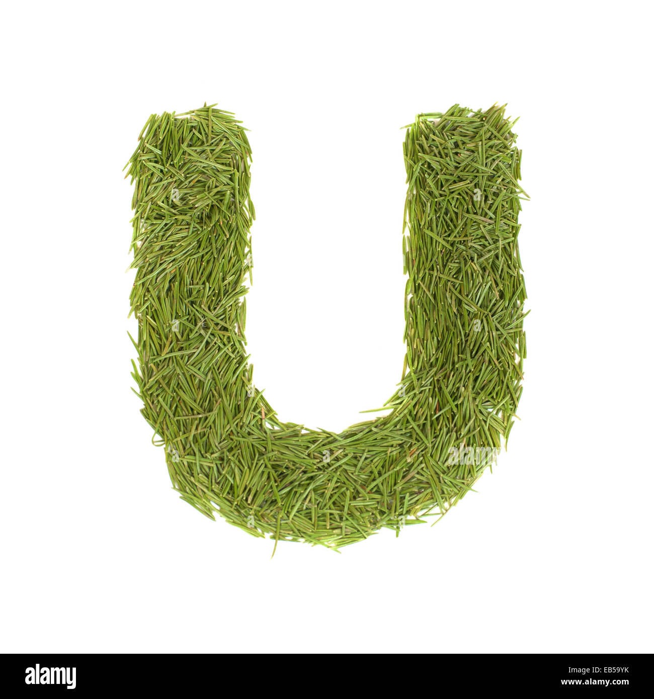 Green alphabet, letter U isolated on white Stock Photo - Alamy