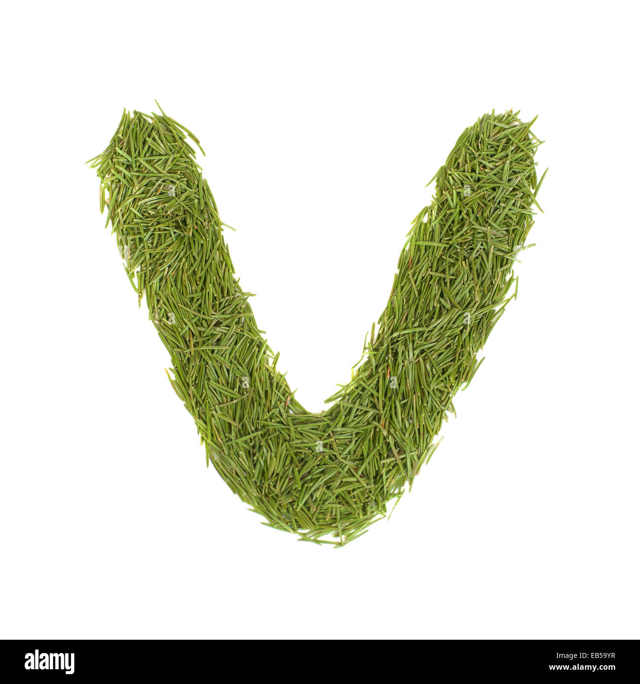 Green alphabet, letter V isolated on white Stock Photo - Alamy