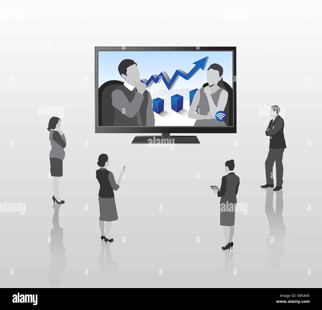 Businessman in suit interacting Stock Vector Images - Alamy
