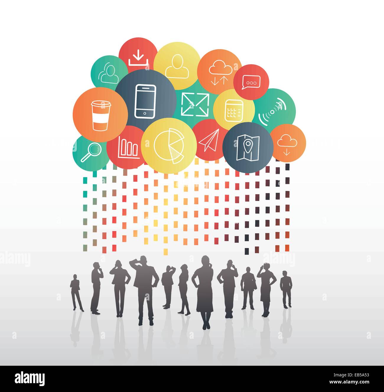 Cloud people illustration Stock Vector Images - Alamy