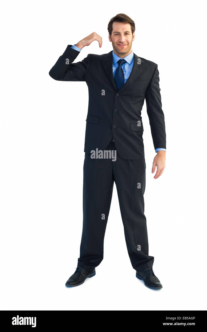 Businessman carrying something with his hands Stock Photo - Alamy