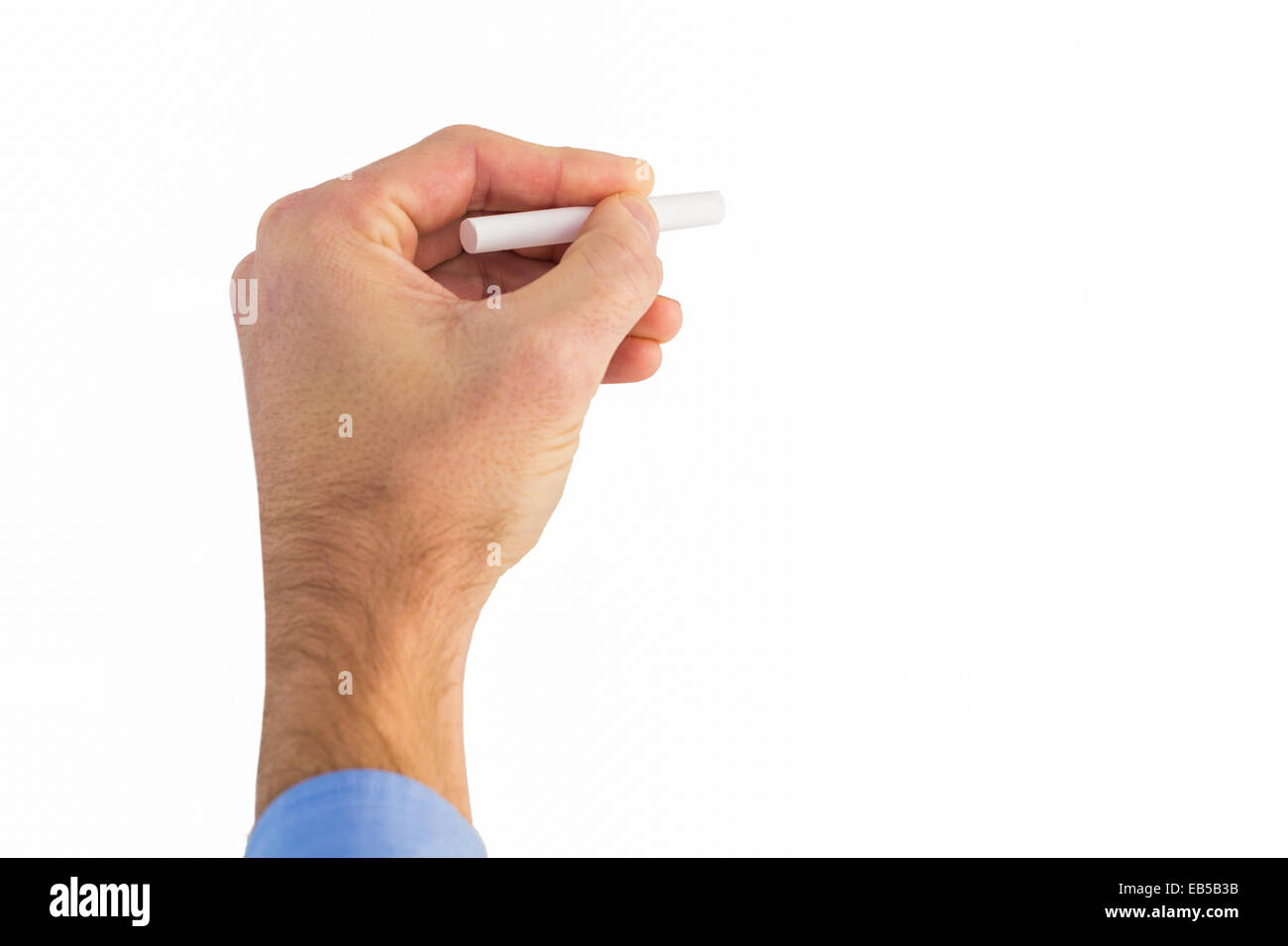 Hand writing with a white chalk Stock Photo - Alamy