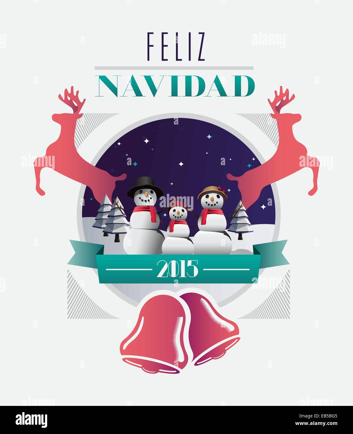 Spanish feliz navidad merry Stock Vector Images - Alamy