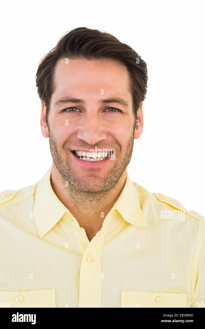 Smiling handsome man looking at camera Stock Photo - Alamy