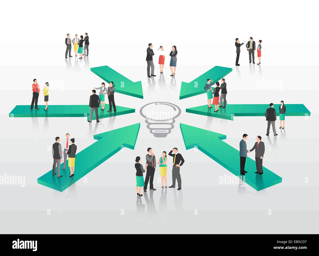 Business people with arrows vector Stock Vector Image & Art - Alamy