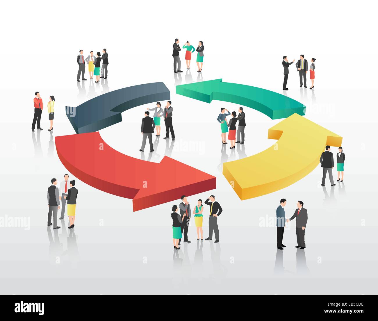 Illustration circle arrows pointing hi-res stock photography and images - Alamy