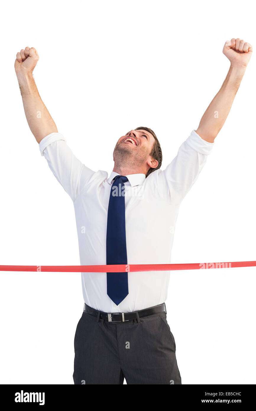 Businessman arms up celebrating victory hi-res stock photography and ...
