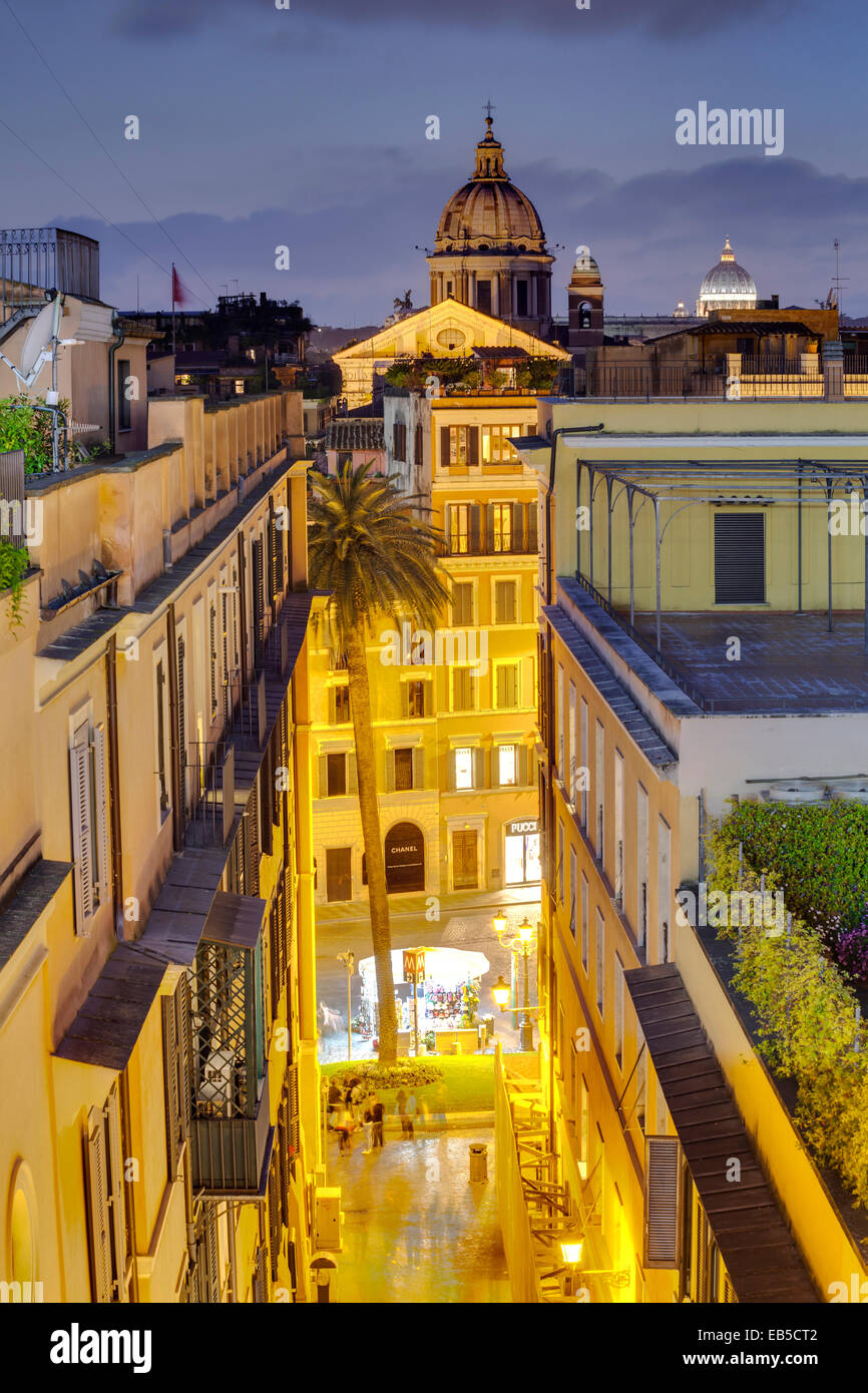 Looking over the rooftops of Rome Stock Photo - Alamy