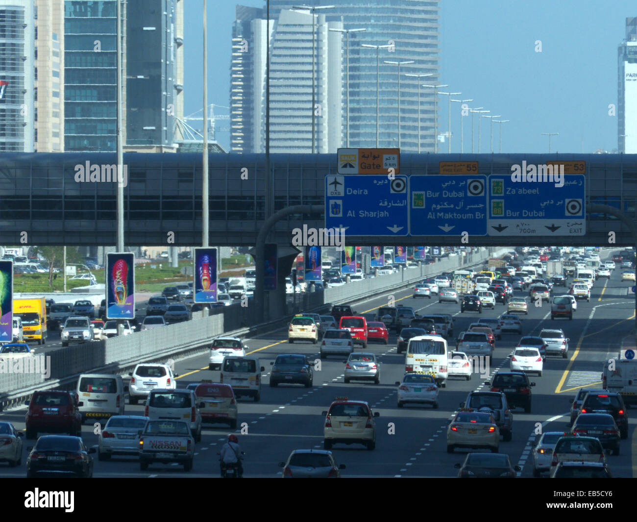 UAE Dubai urban Traffic jam Stock Photo - Alamy