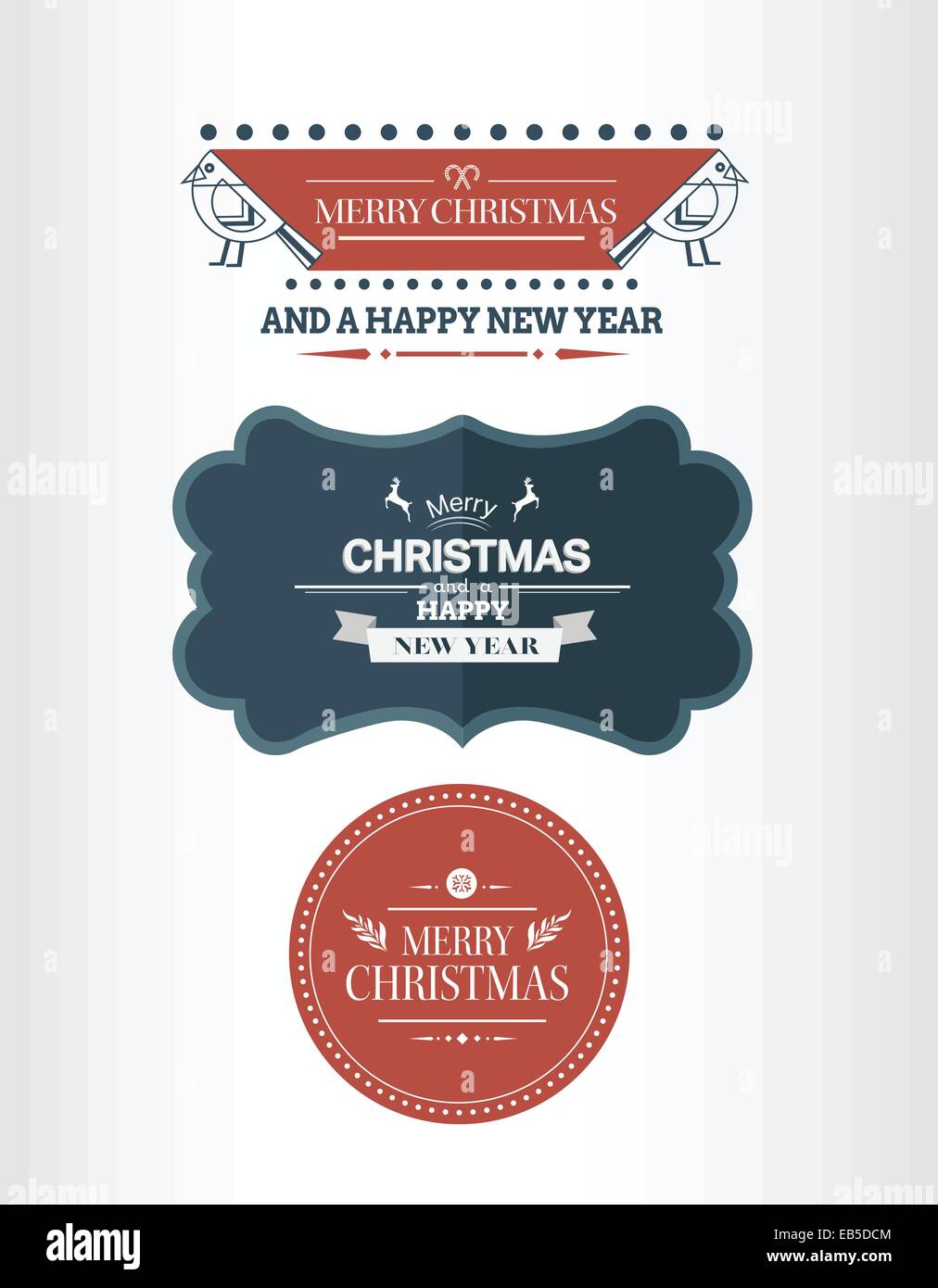 Stylish merry christmas message banners vector Stock Vector Image & Art ...