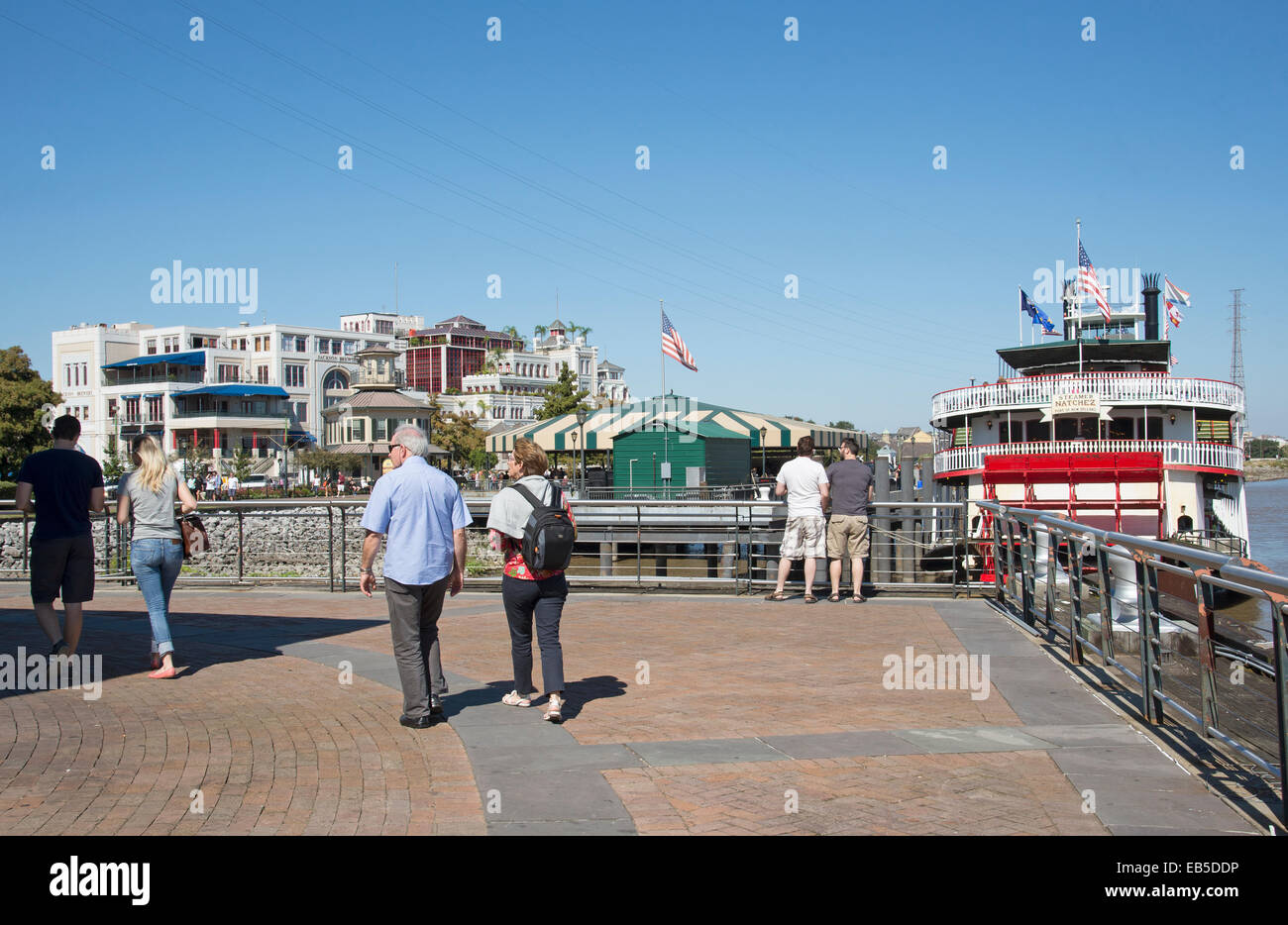 Riverside walk New Orleans USA Stock Photo - Alamy