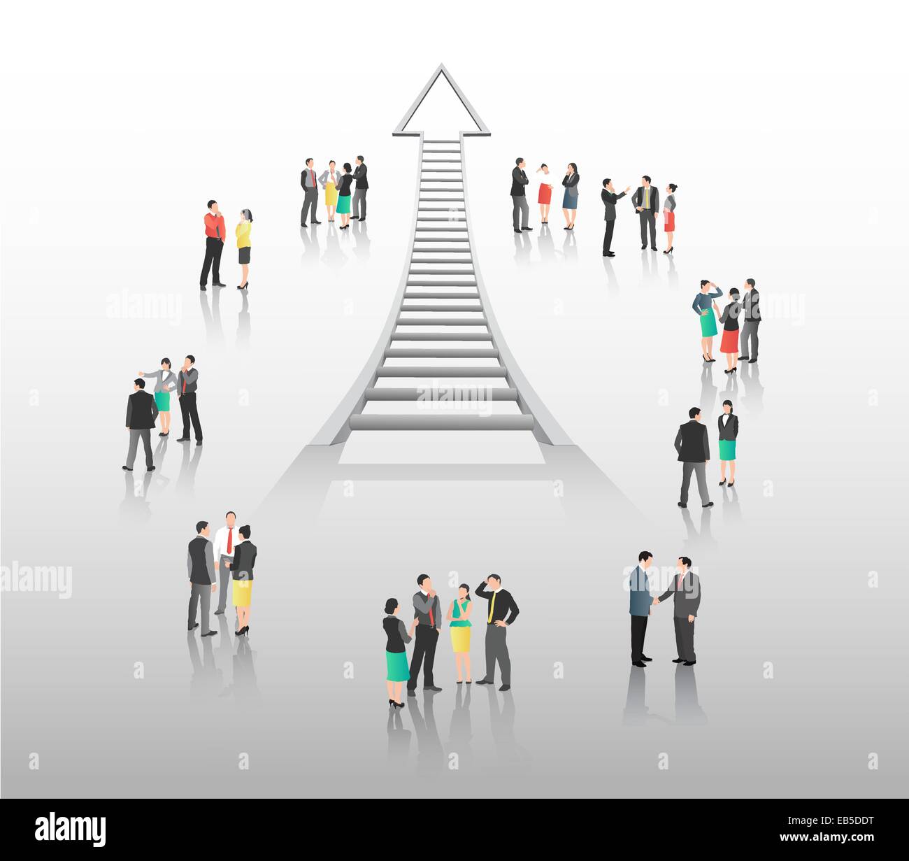 Business people with arrow ladder Stock Vector Image & Art - Alamy