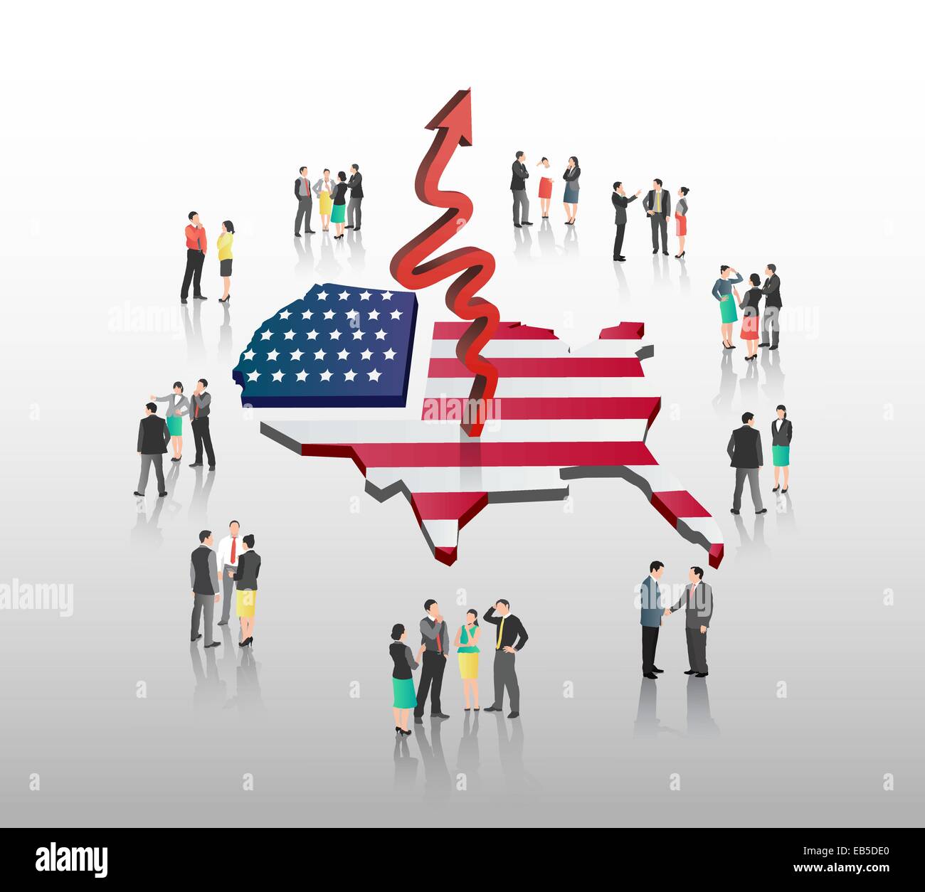 American business vector with professionals Stock Vector Image & Art ...