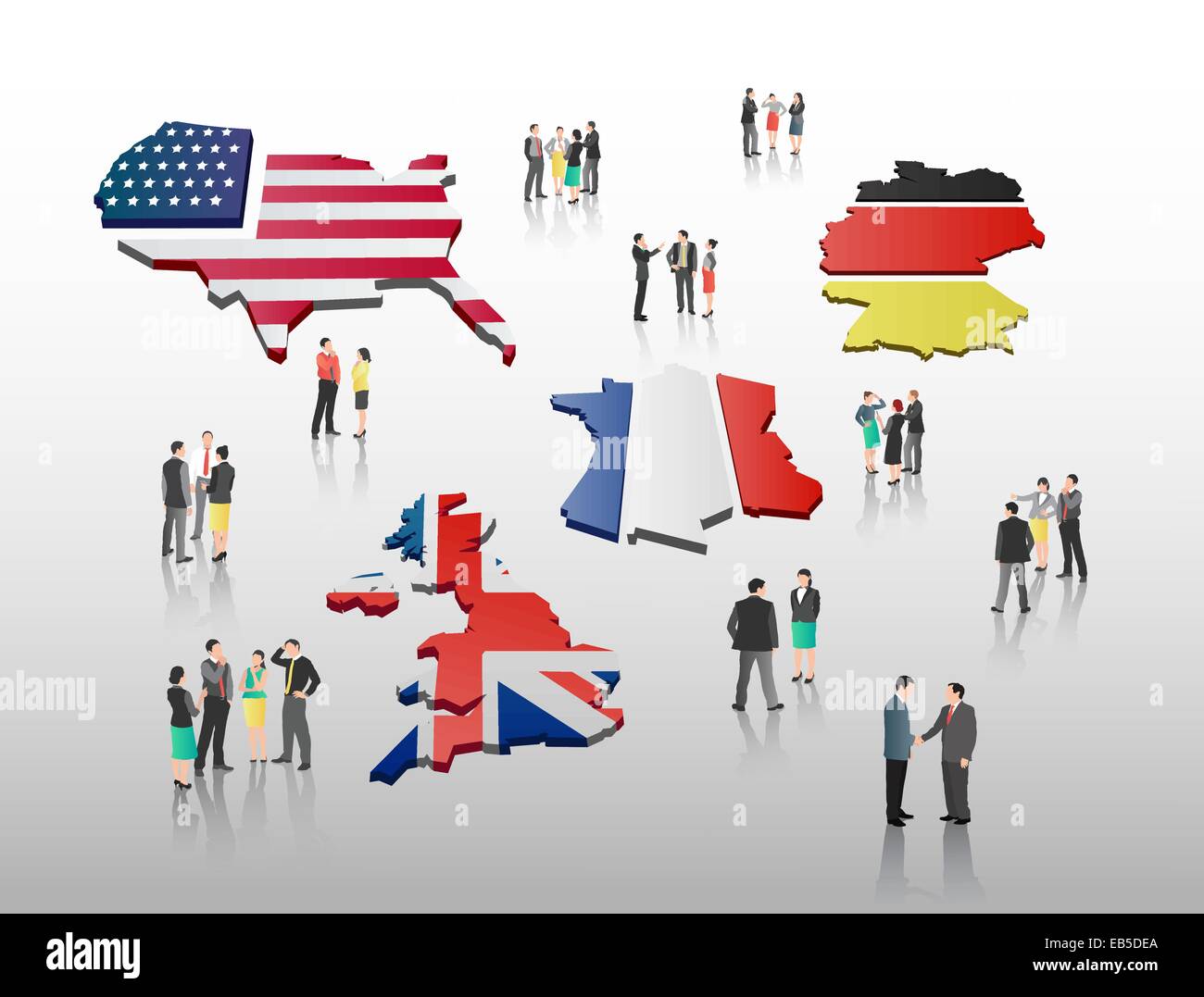 International business people vector with flag Stock Vector Image & Art ...