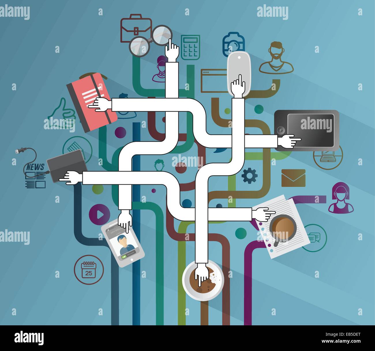 Business apps icons line Stock Vector Images - Alamy