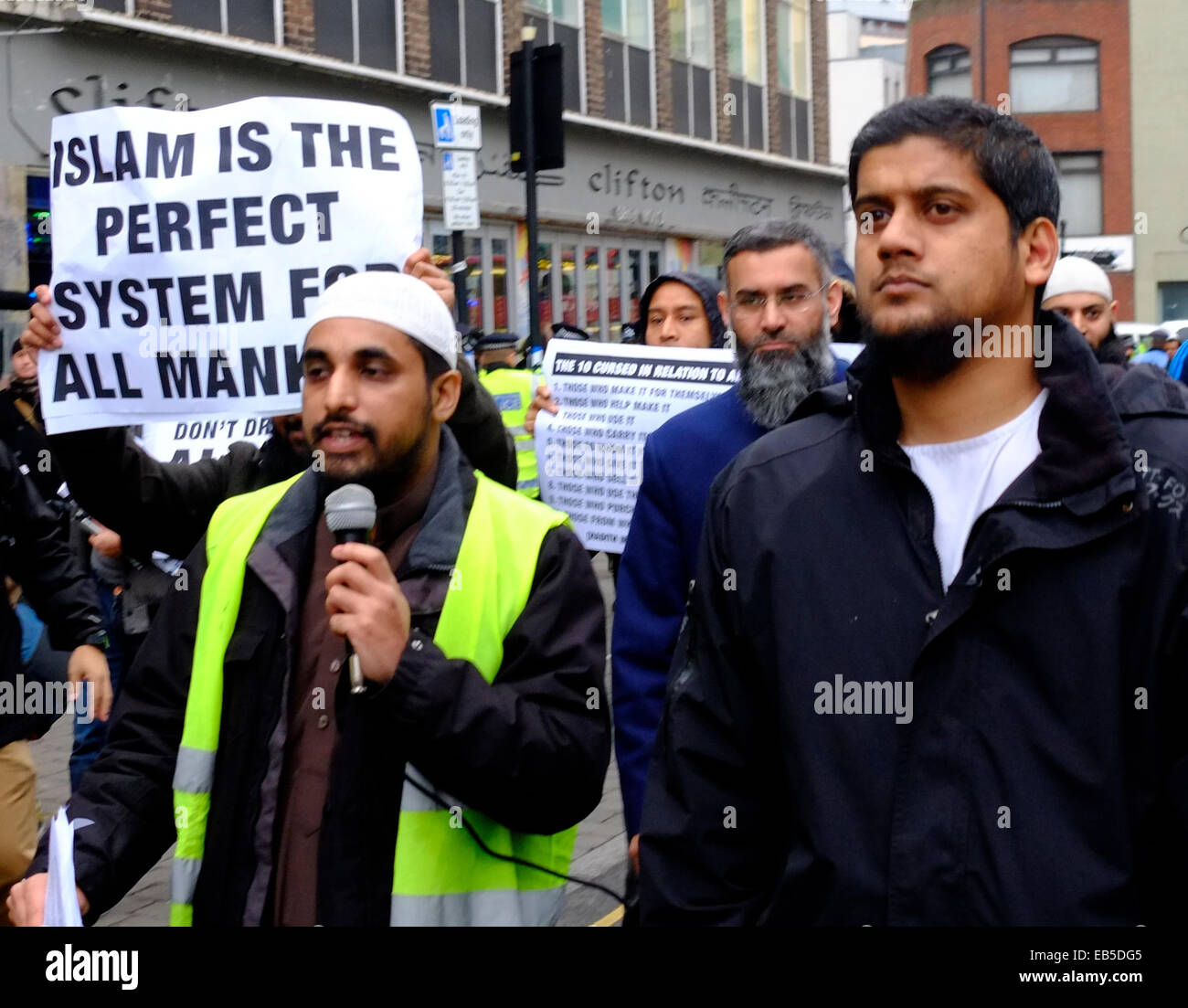 London, UK. 13th Dec, 2013. Picture of Abu Rumaysah , Anjem Choudary ...