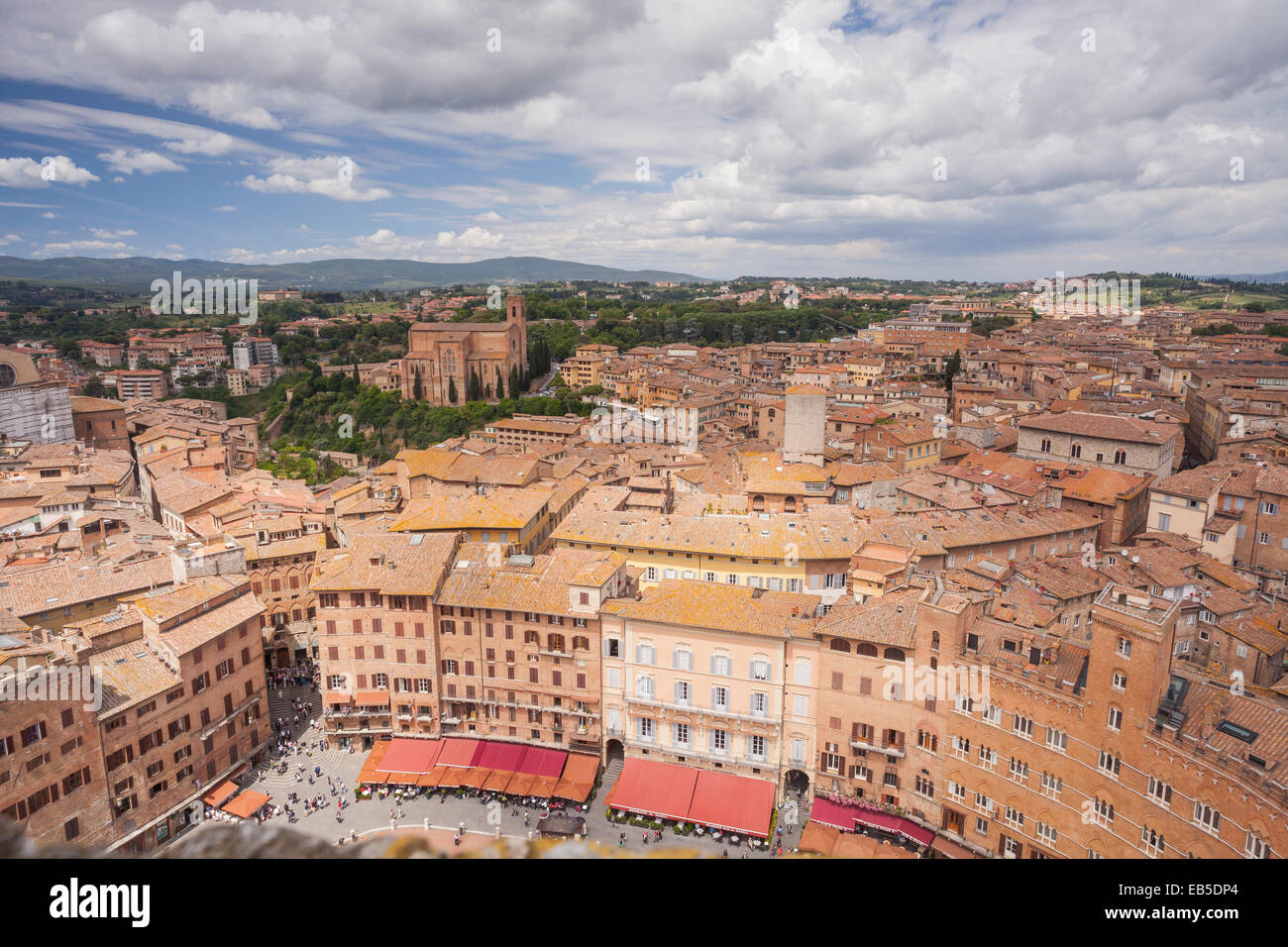 Piazza del Campo, Siena. The area is considered one of Europe's ...
