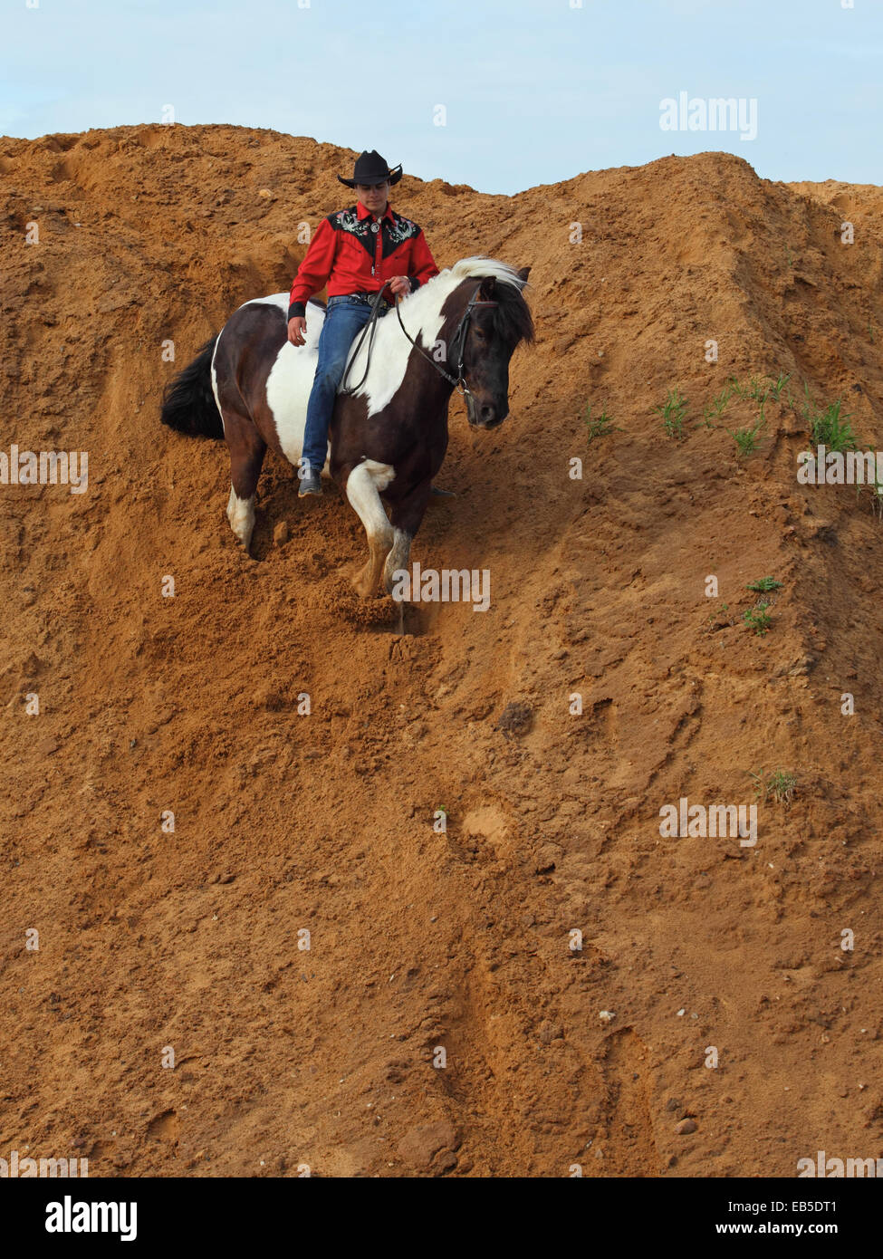 Man rides horse in bareback hi-res stock photography and images - Alamy