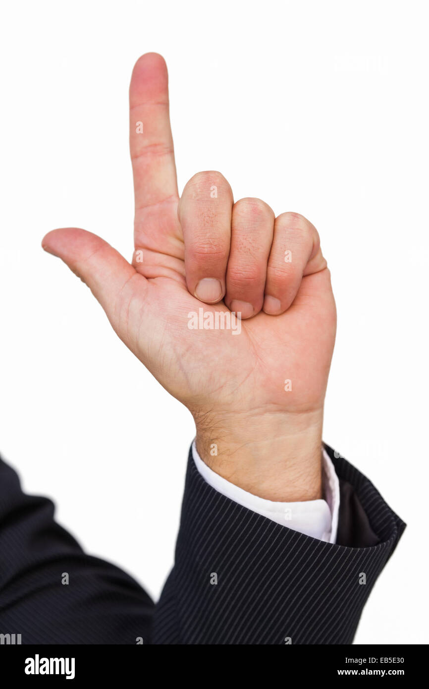 Hand of a businessman pointing Stock Photo - Alamy