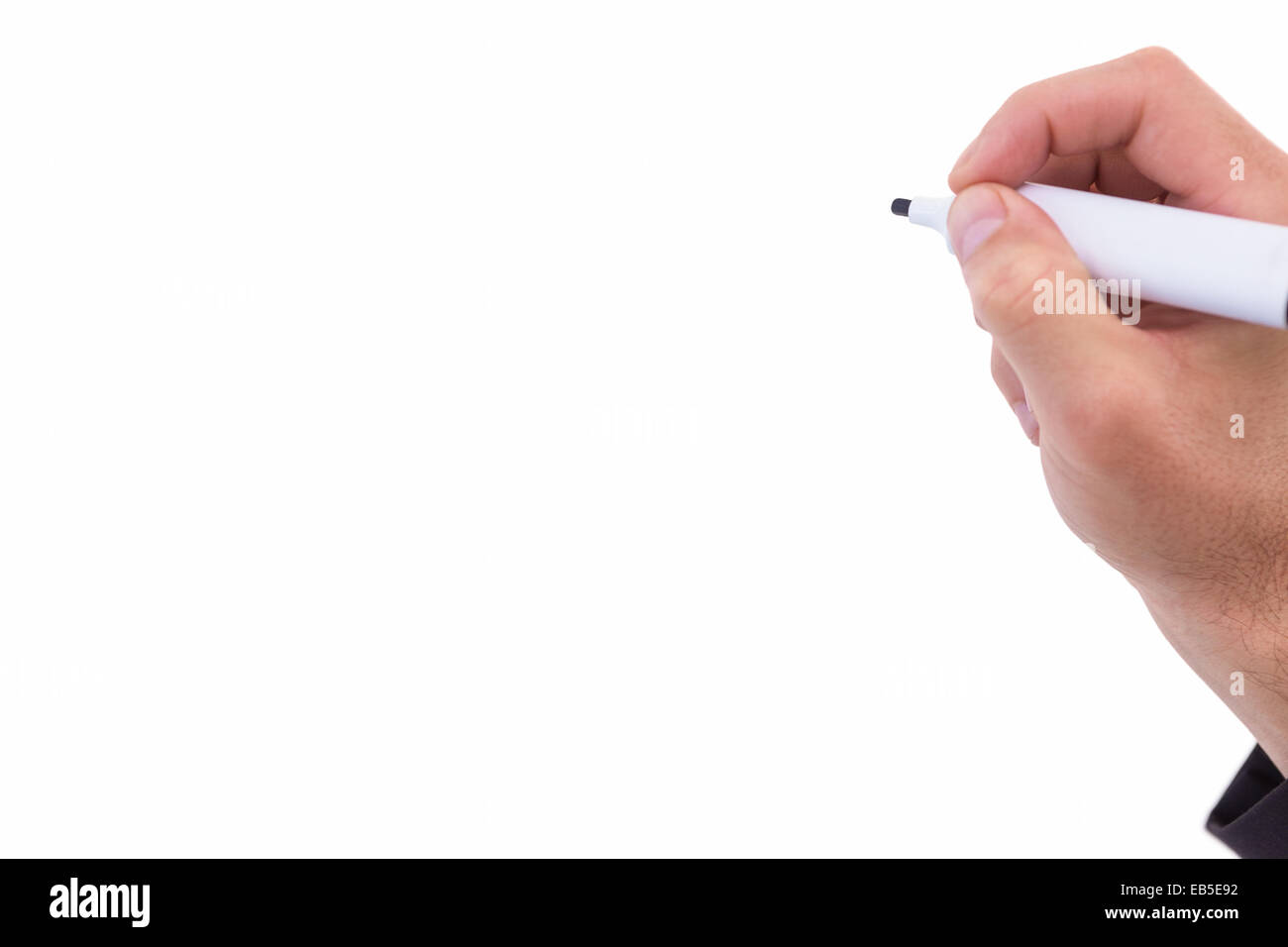 Businessmans hand writing with marker Stock Photo - Alamy
