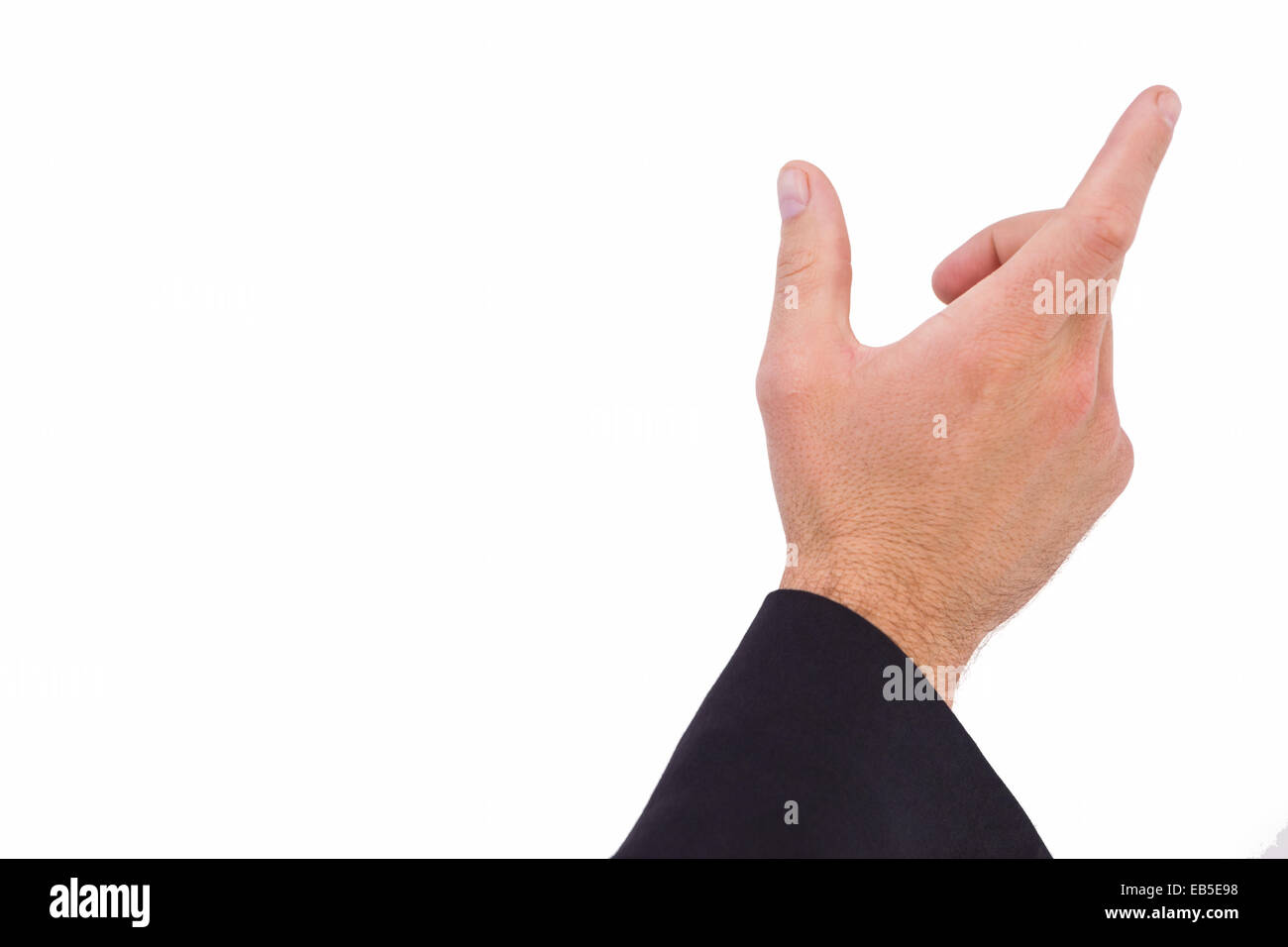 Businessmans hand presenting Stock Photo - Alamy