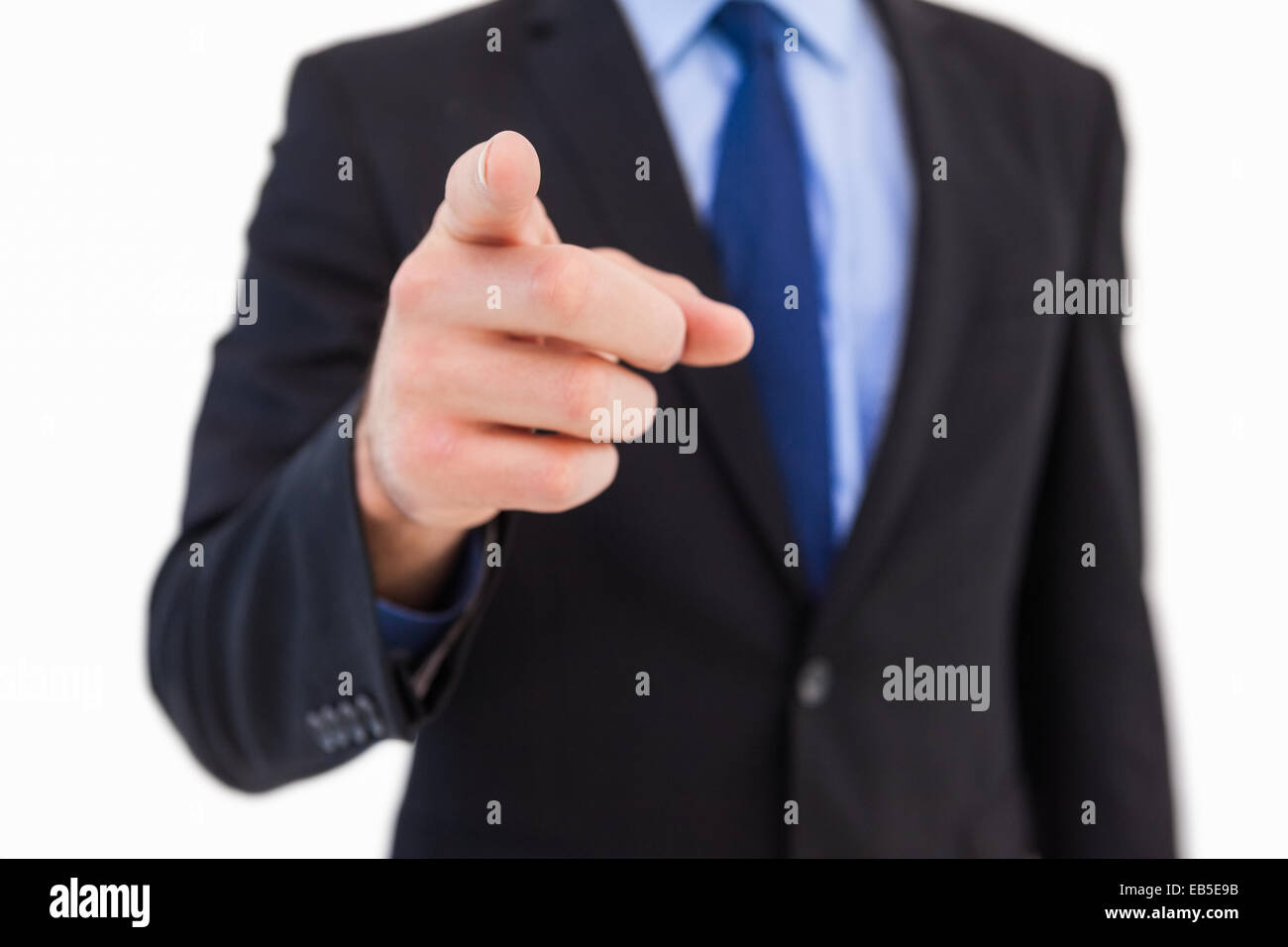 Businessman pointing his finger at camera Stock Photo - Alamy