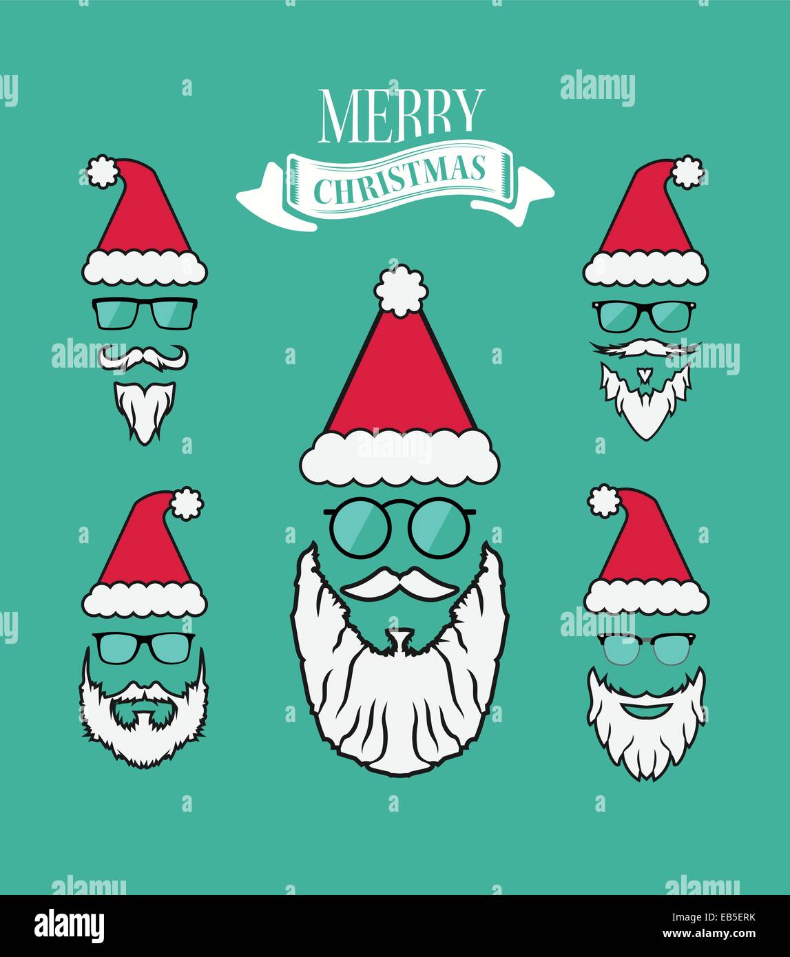Santa beards Stock Vector Images - Alamy