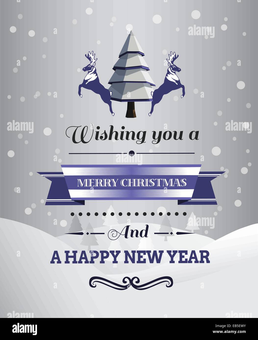 Christmas greeting message with illustrations Stock Vector Image & Art ...