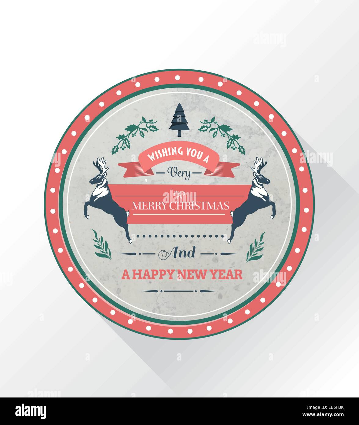 «merry christmas happy new Stock Vector Images - Alamy
