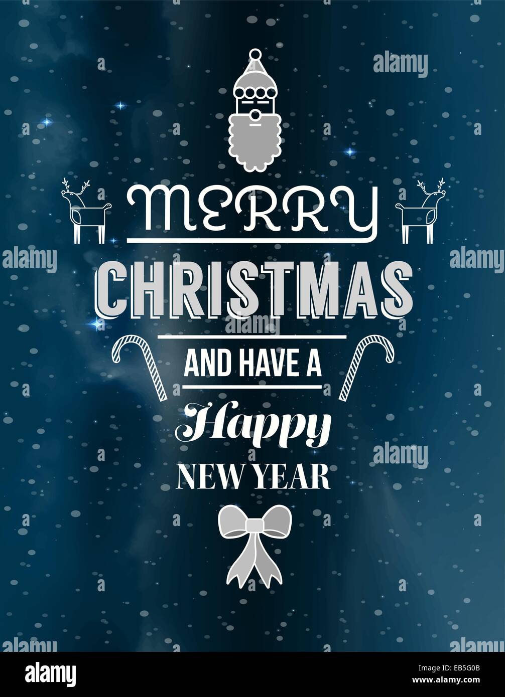 Cute christmas illustrations and message vector Stock Vector Image ...