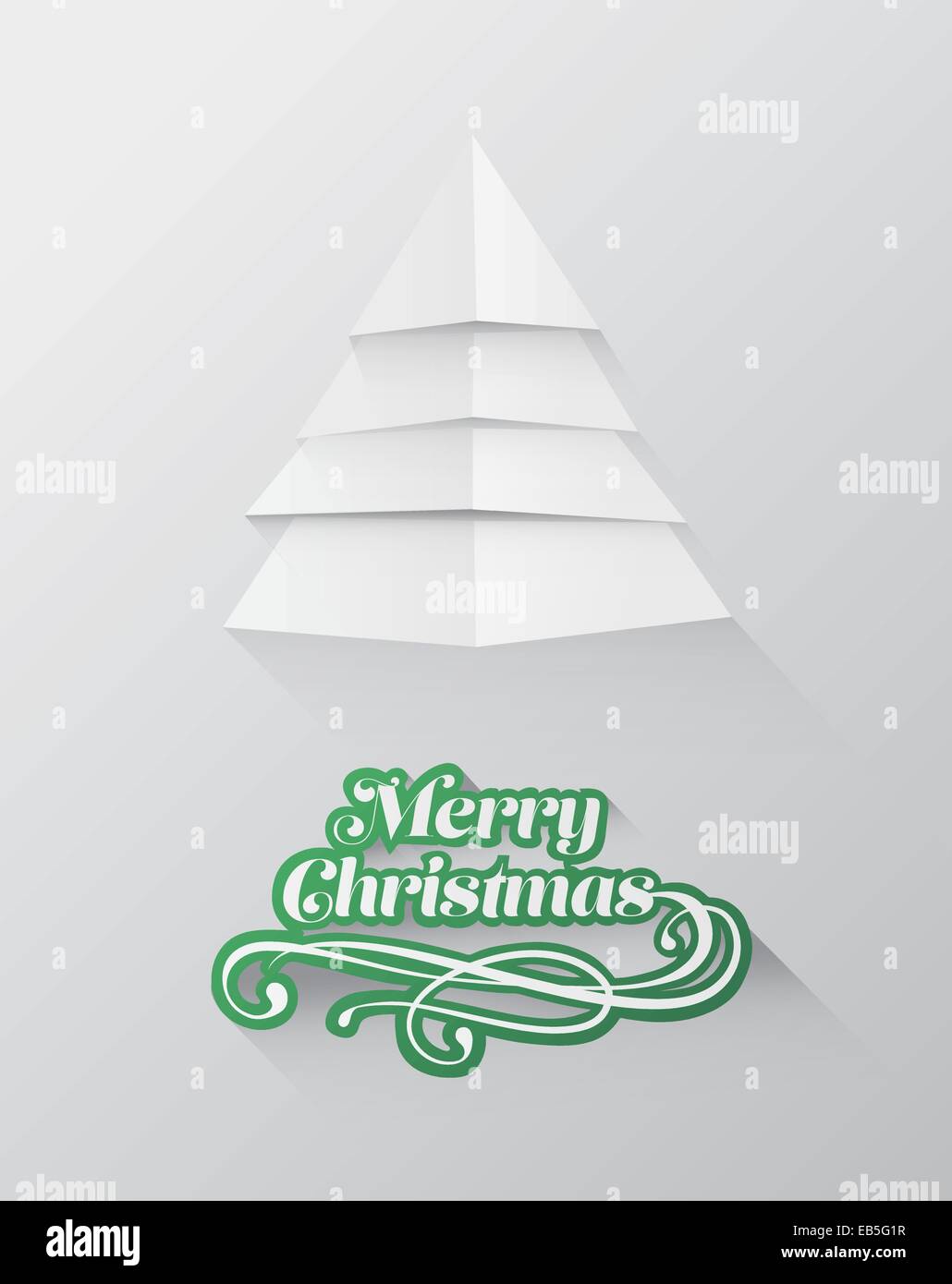 Christmas greeting message with tree design Stock Vector Image & Art ...
