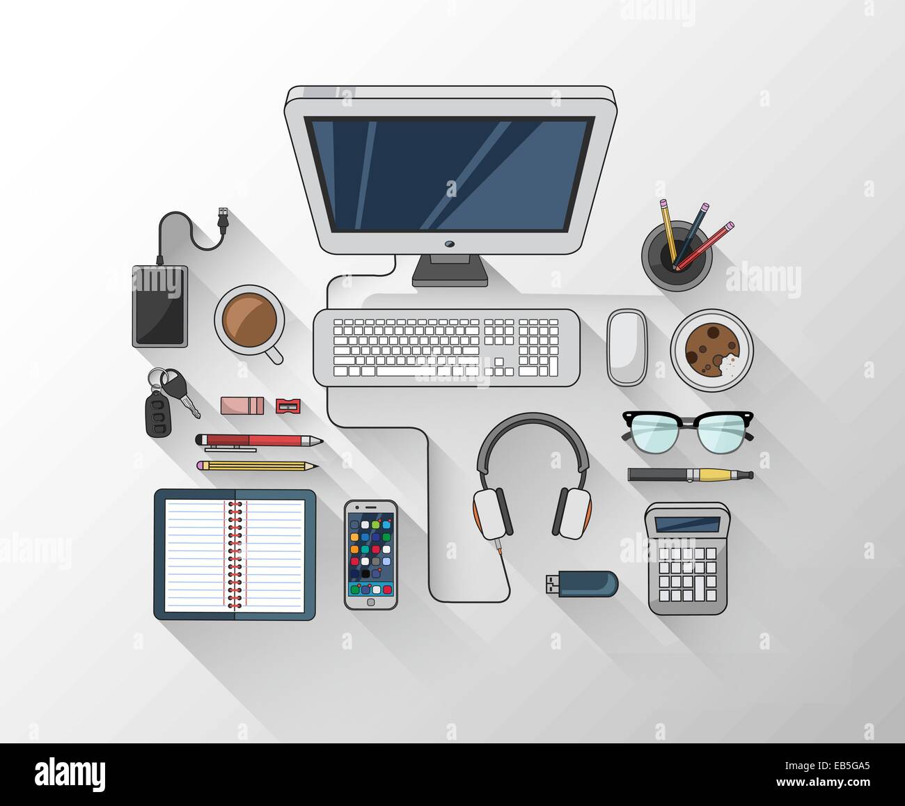 Computer accessories Stock Vector Images - Alamy