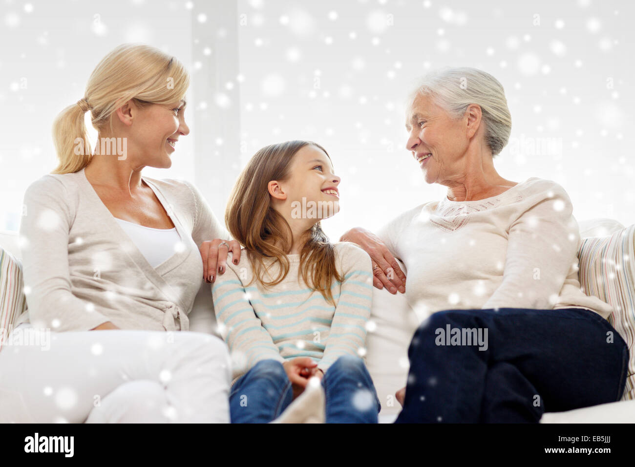 smiling family at home Stock Photo - Alamy
