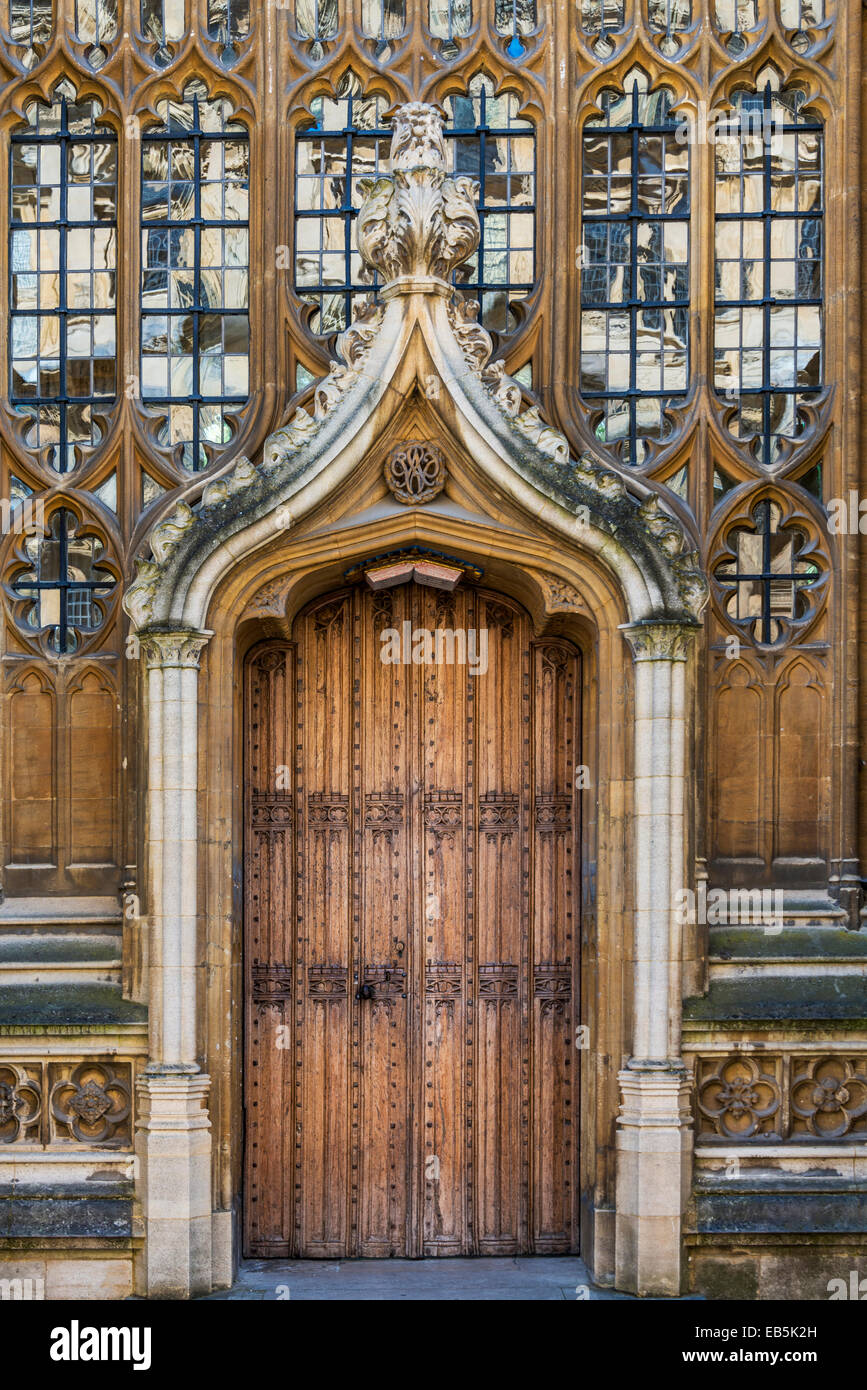 An external door of the Divinity School, Oxford designed by Christopher ...