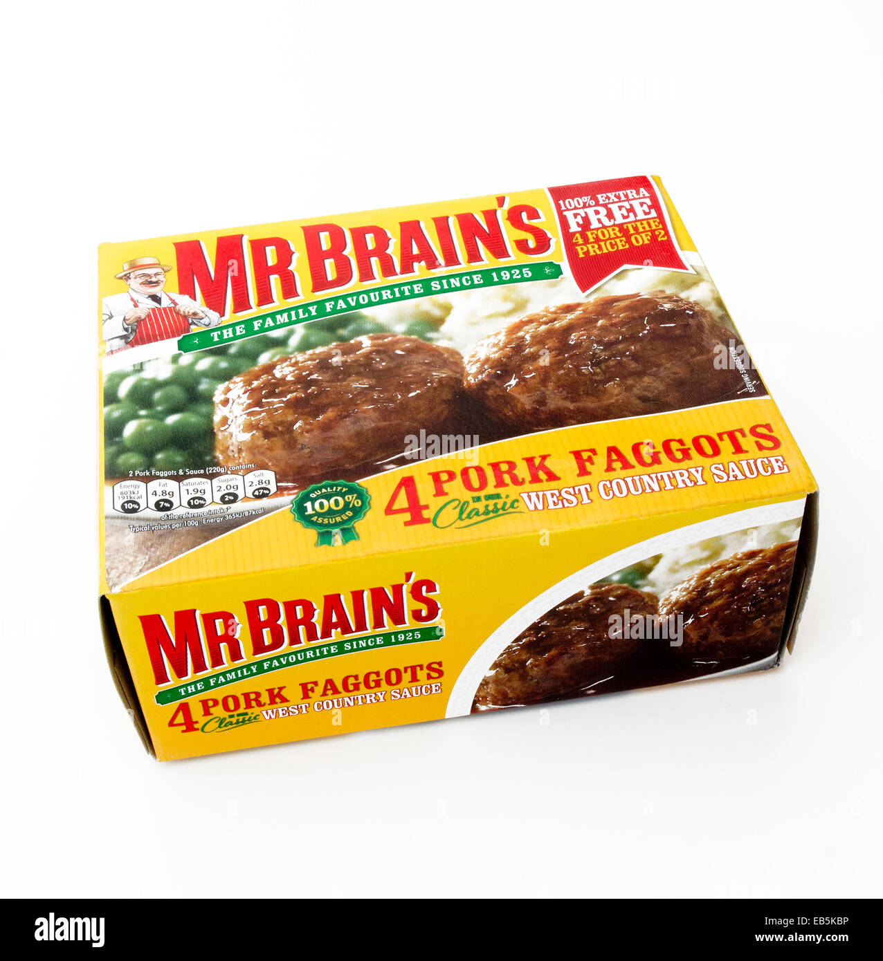 Pack of Mr Brain's Pork Faggots Stock Photo - Alamy