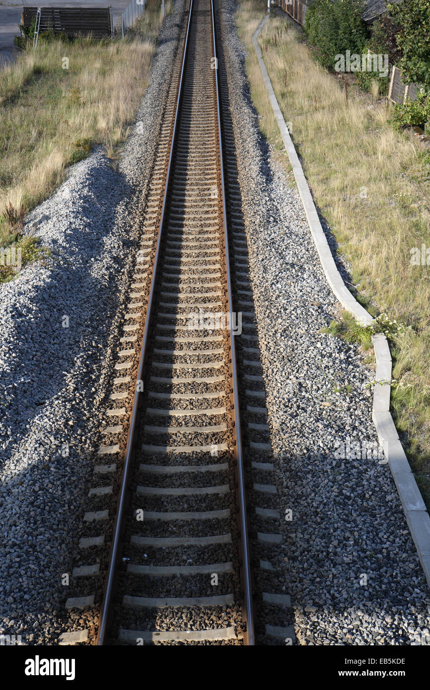 Lines in the Railway Track. Shot taken at Aarhus, Denmark Stock Photo ...