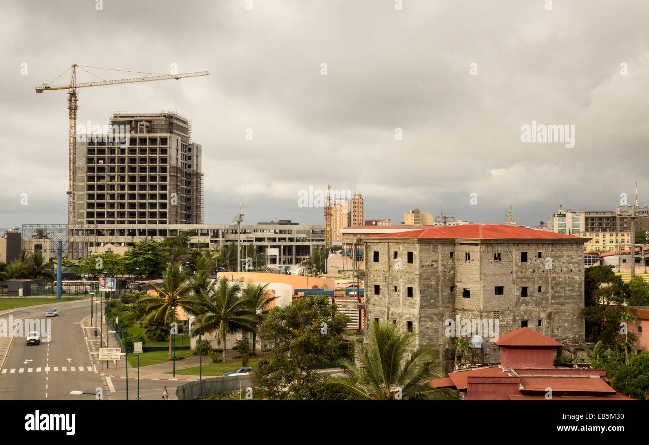 Building exterior of large new apartment or hotel buildings on ...